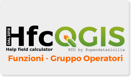 Operatori - Help field calculator